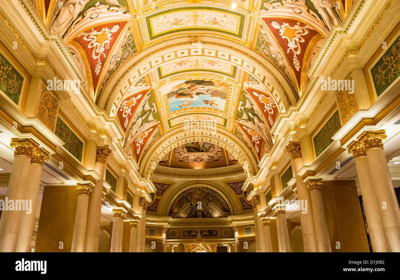 The interior of Venetian Hotel in Las Vegas Stock Photo - Alamy