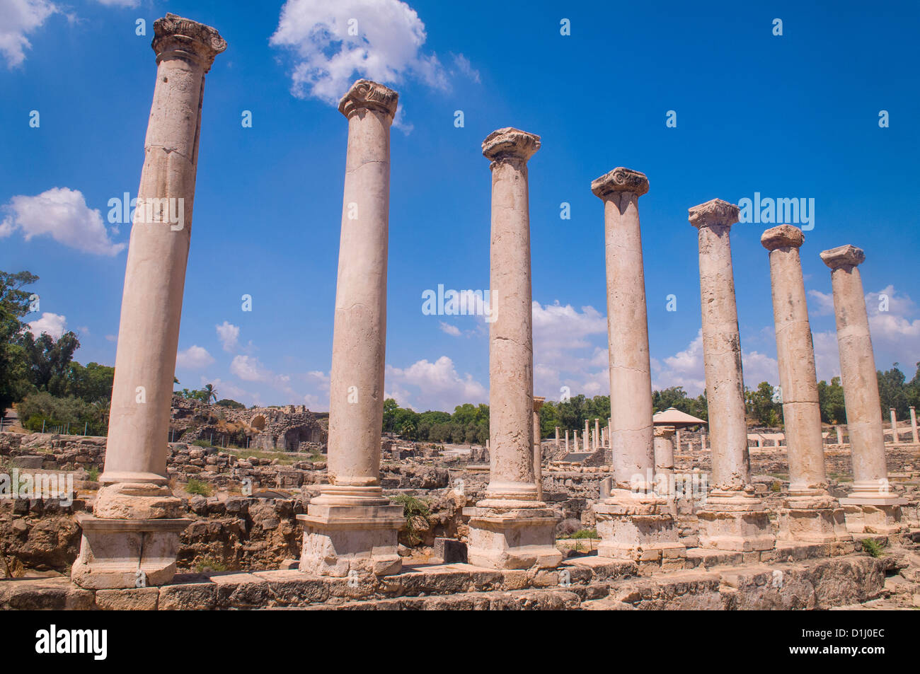 Ruins of the Roman city Scythopolis in the Beit Shean National Park , Israel Stock Photo - Alamy