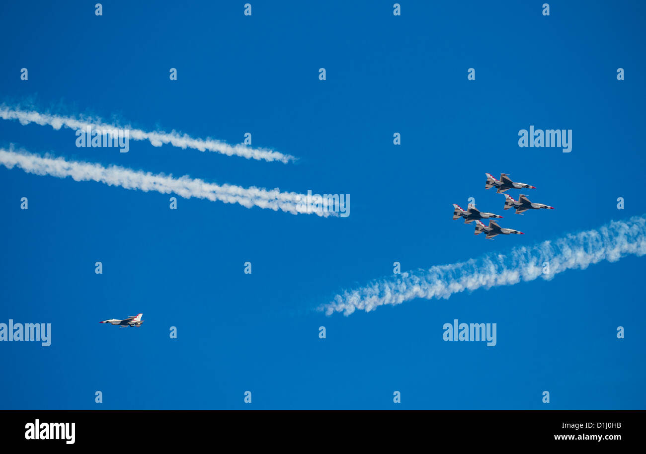 planes performing in the annual air show called Aviation Nation in Las ...
