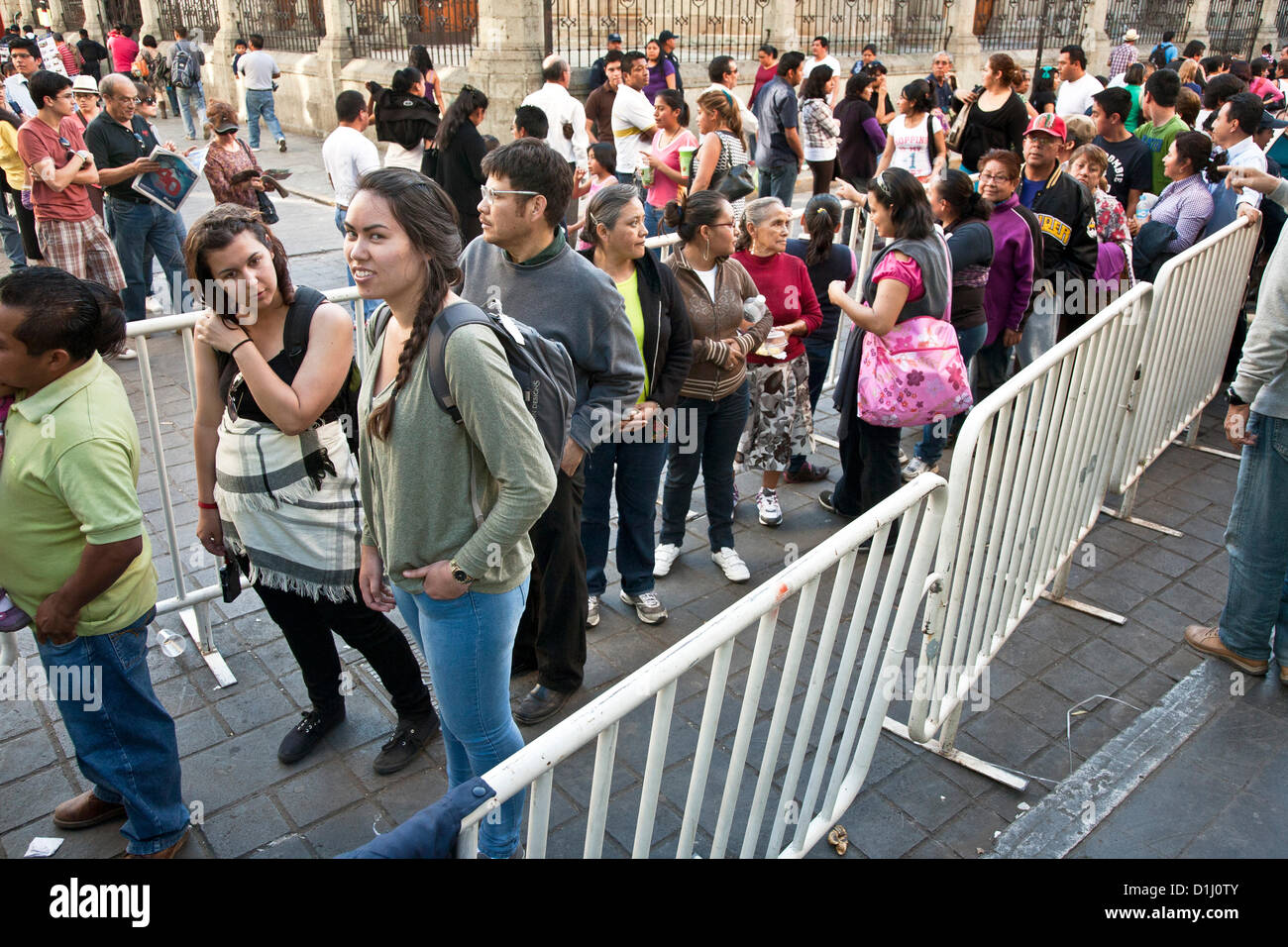 Oaxaca Zocalo, Mexico. 23rd Dec, 2012. People shown here at the head of ...