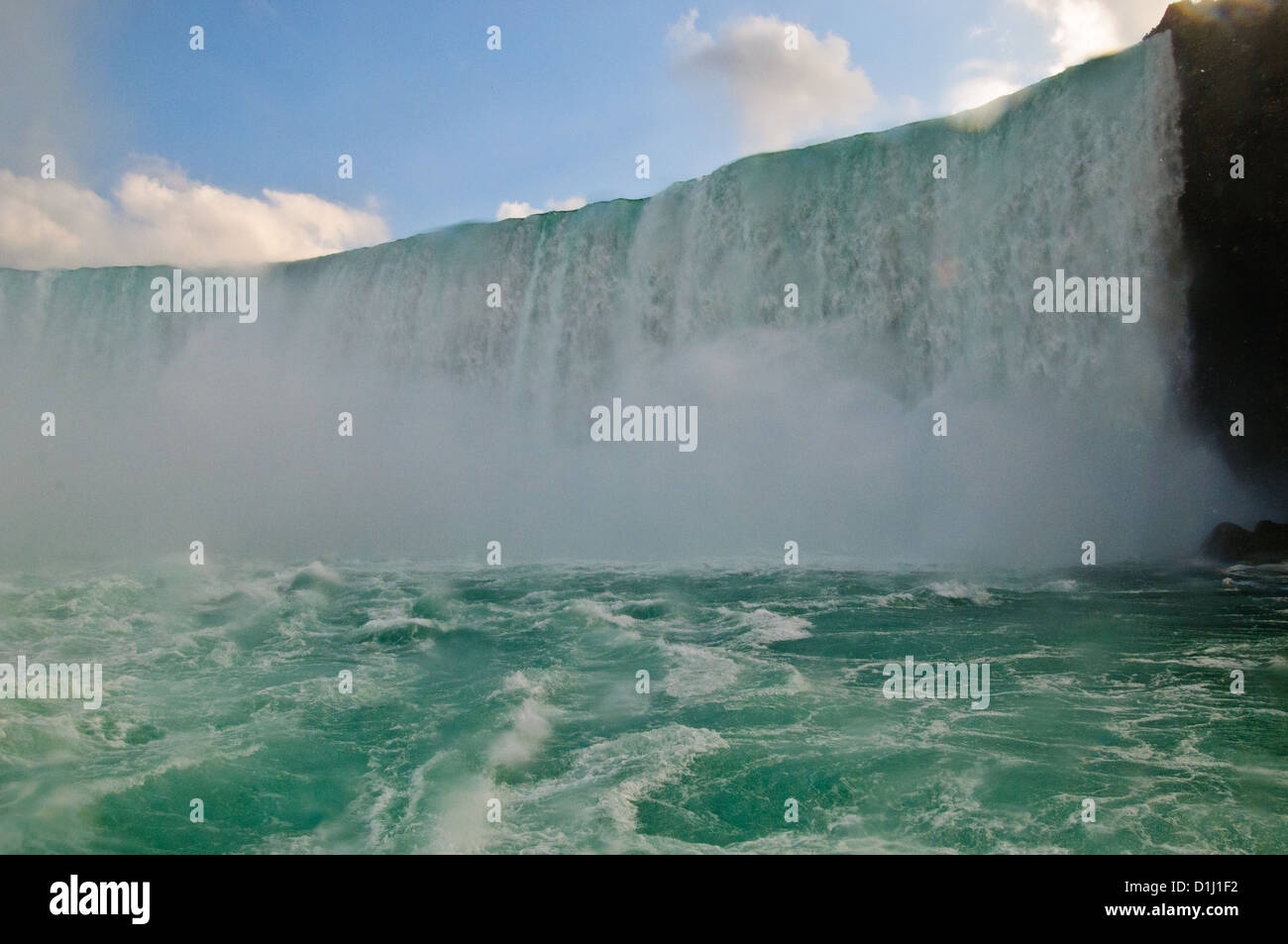 The Niagara River churns at the foot of Niagara Falls' Horseshoe Falls ...