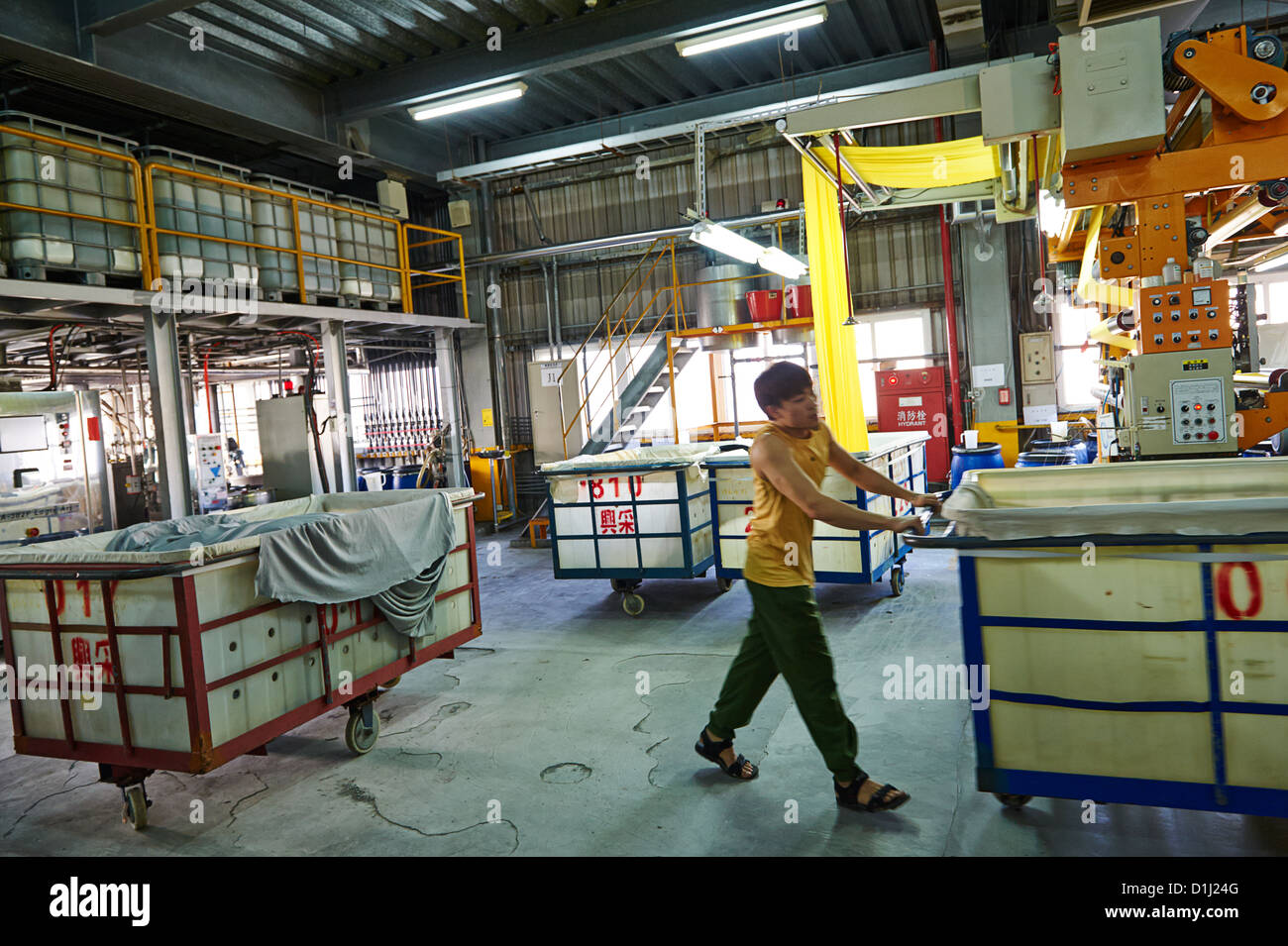 A factory and research laboratory where fabric is researched, produced ...