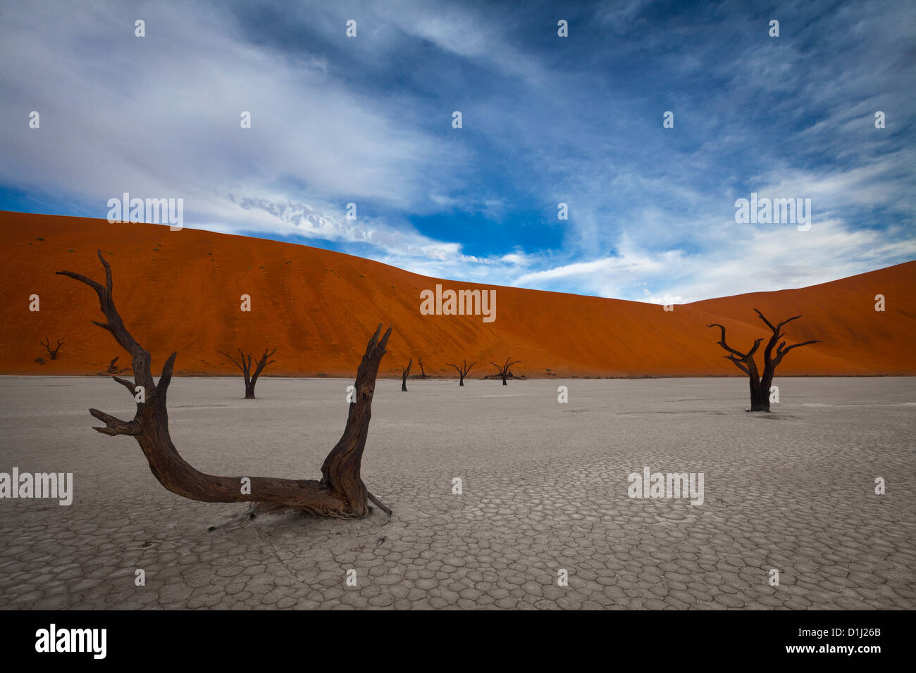 Clouds over Deadvlei, Namibia's dead tree forest Stock Photo - Alamy