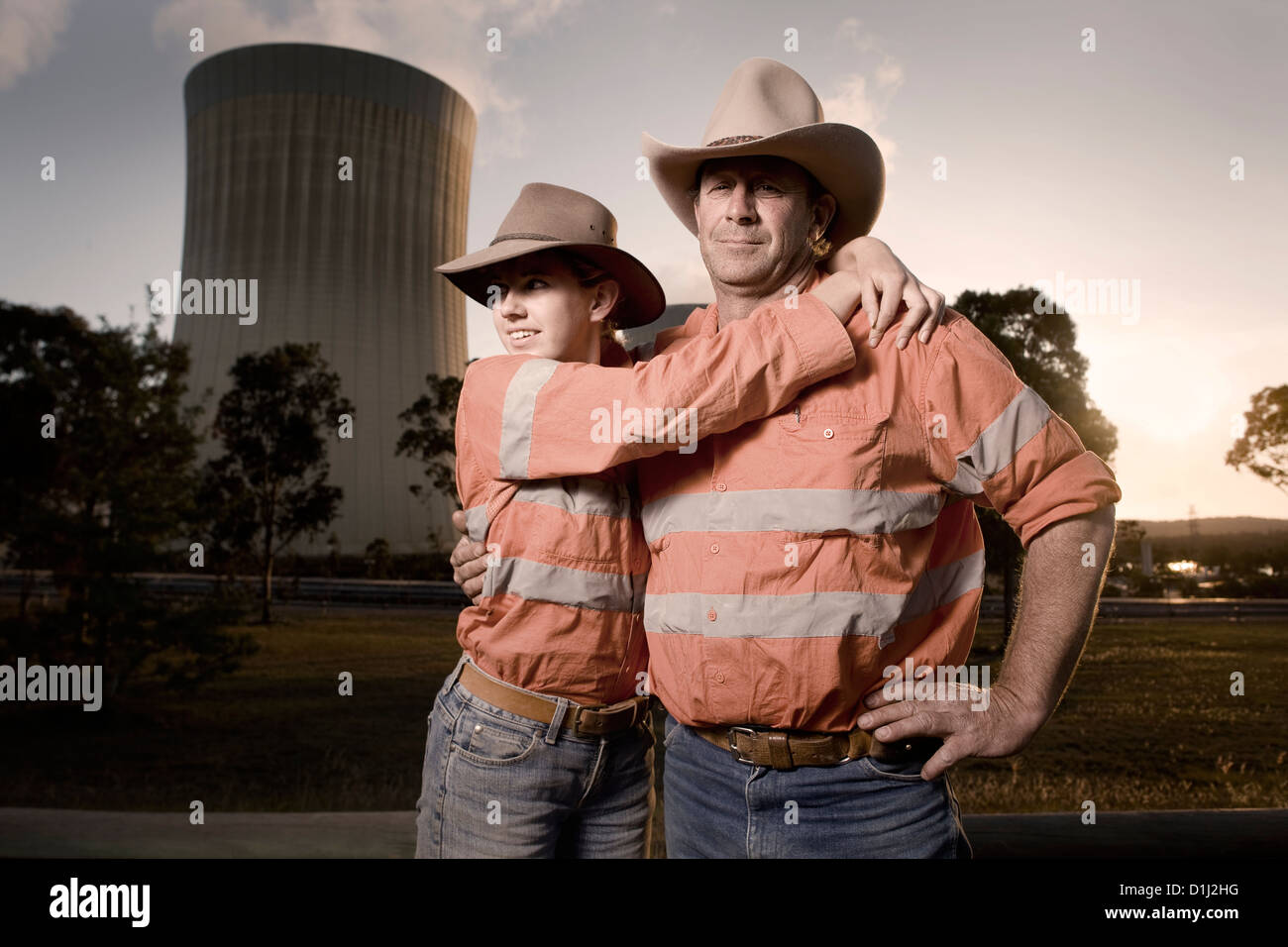 Father & daughter outside power plant Stock Photo - Alamy Father & daughter outside power plant Stock Photo - Alamy