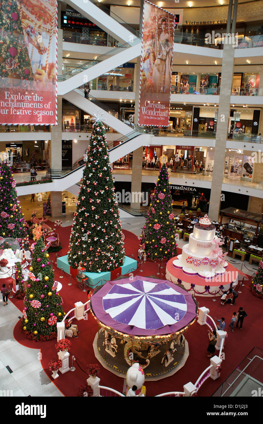 Christmas themed decoration at Pavilion shopping mall, Malaysia Stock ...