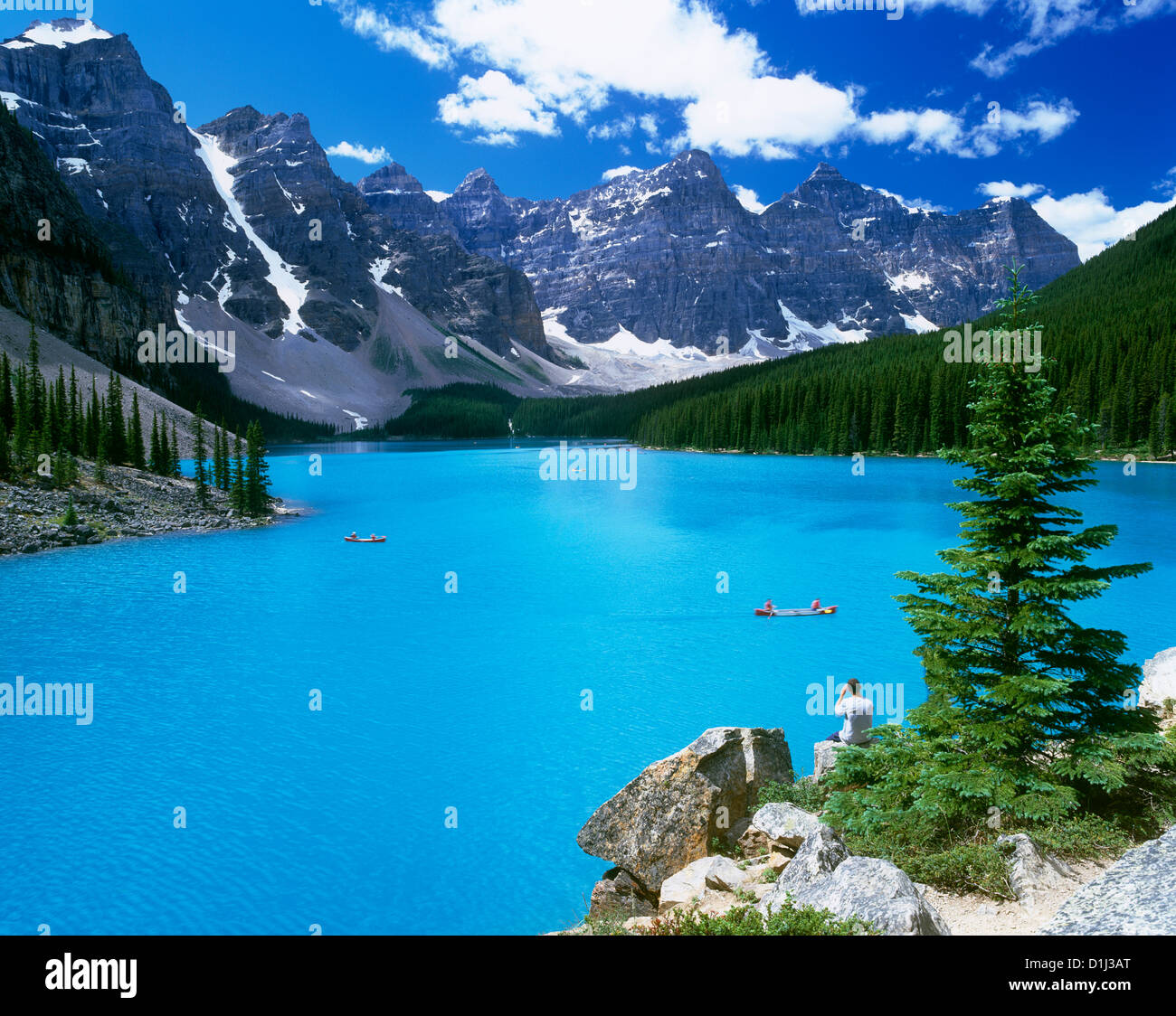 Moraine Lake, Banff National Park, Alberta, Canada Stock Photo - Alamy