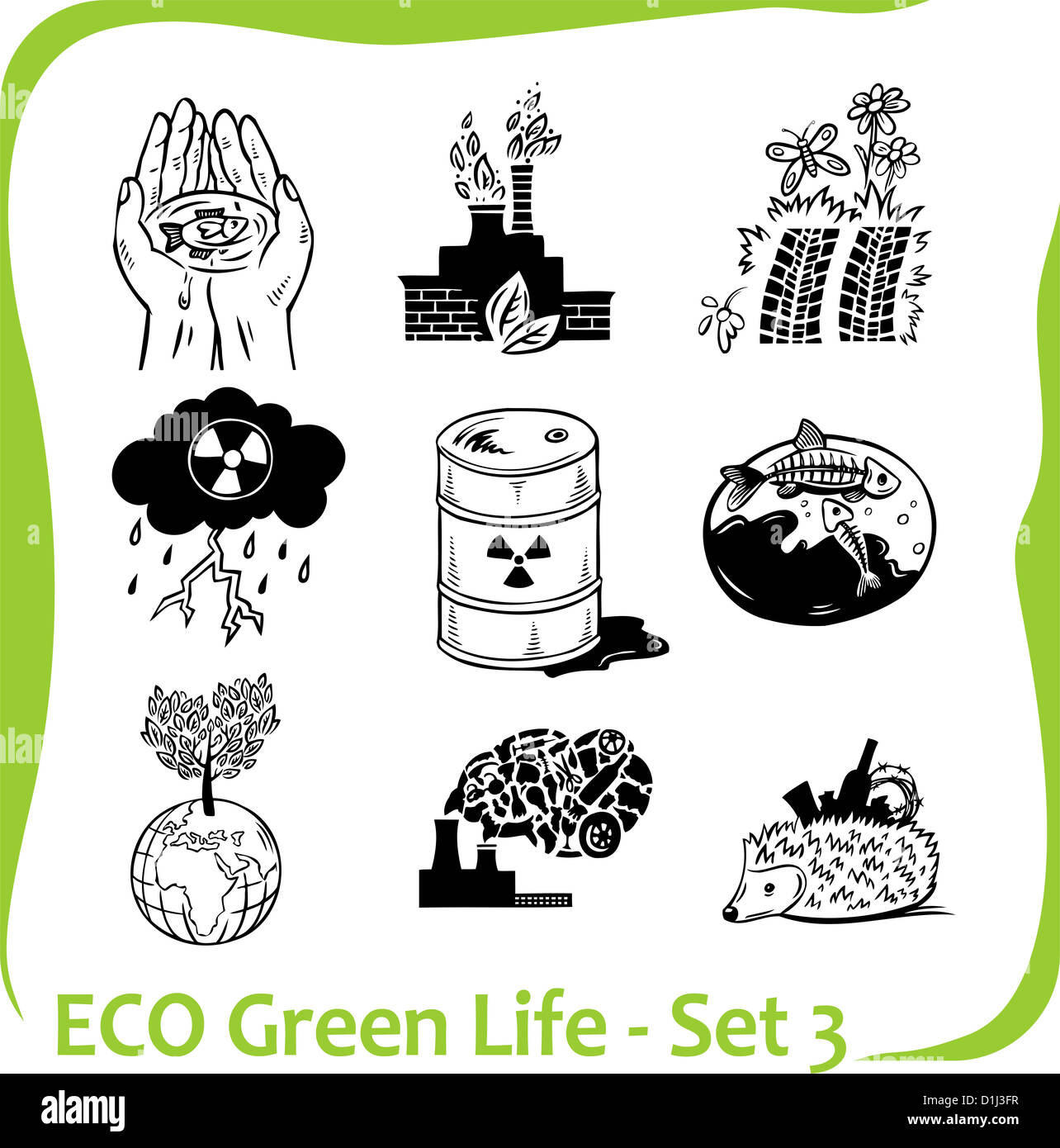 ECO - Green Life - set Stock Photo - Alamy