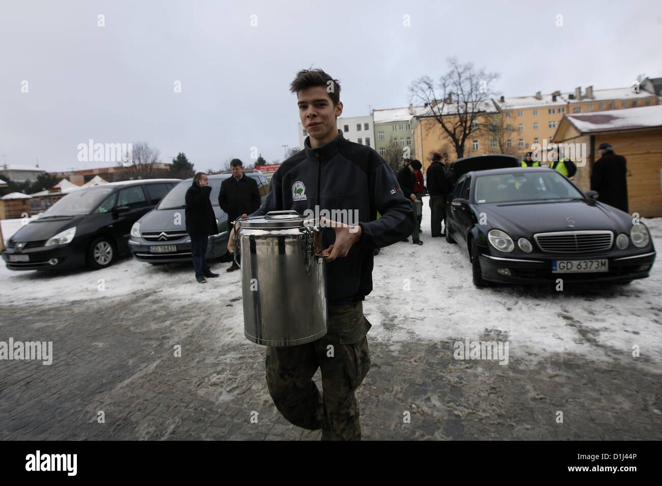Gdansk, Poland 24th, December 2012 Christmas Eve meal for poor ...