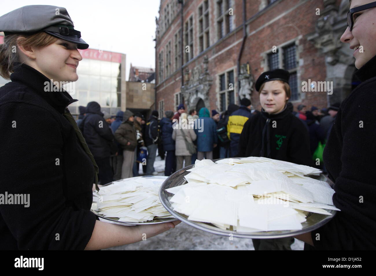 Gdansk, Poland 24th, December 2012 Christmas Eve meal for poor ...