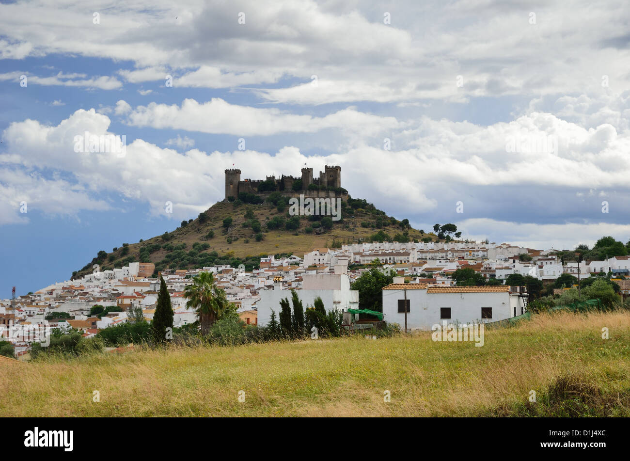 Spanish castle on the hill Stock Photo - Alamy
