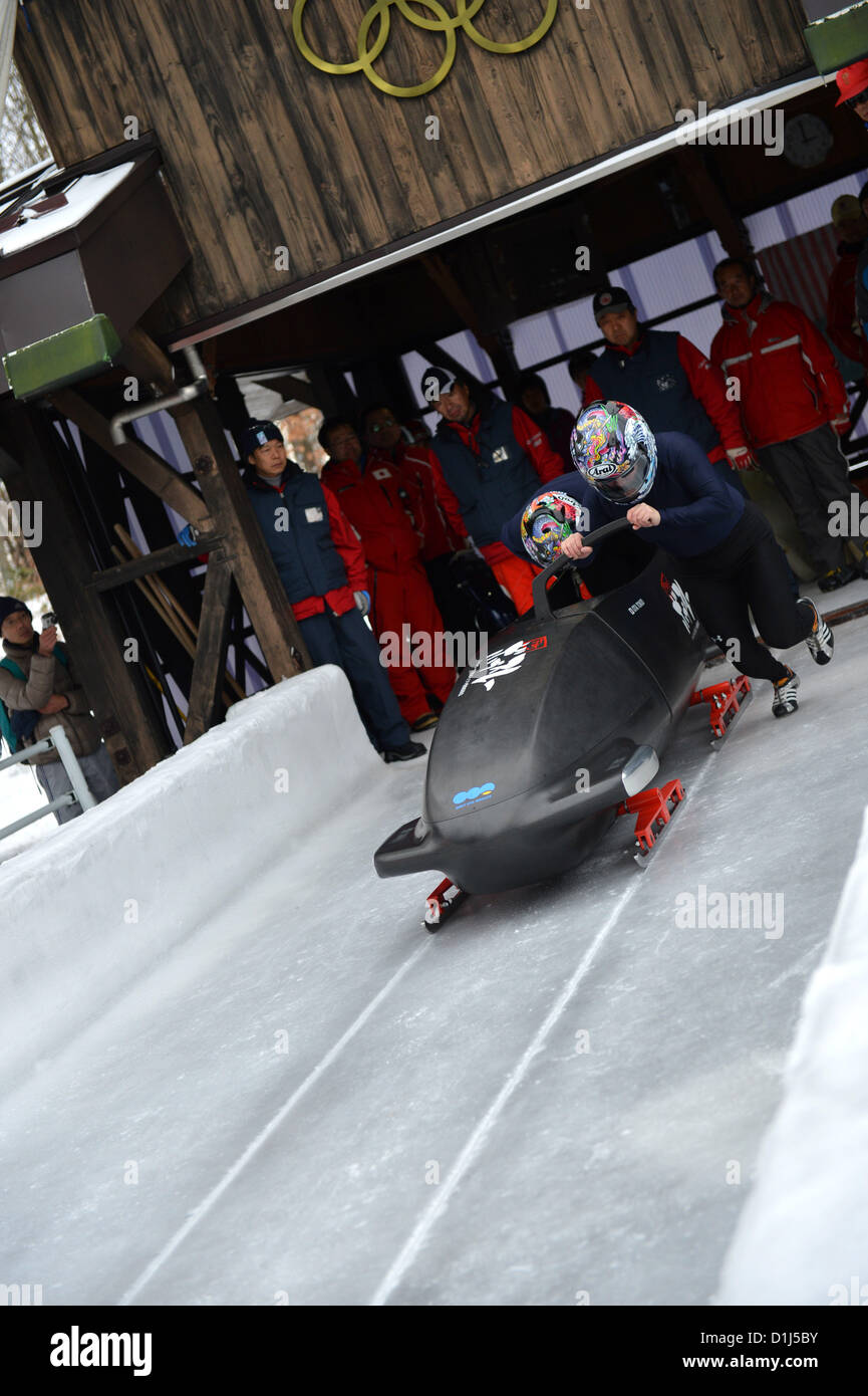 Nagano bobsleigh luge park hi-res stock photography and images - Alamy