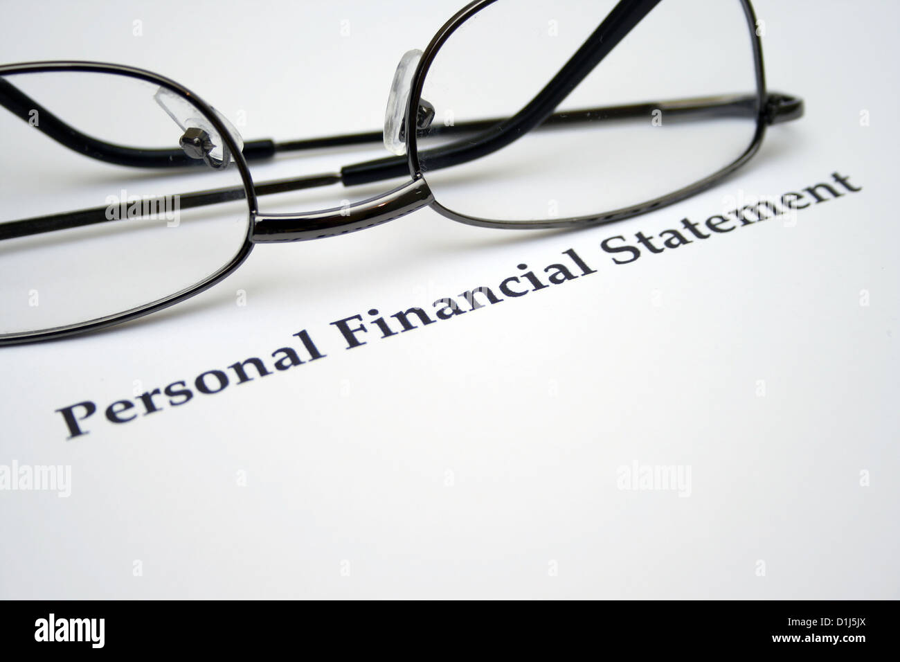 Personal financial statement Stock Photo - Alamy