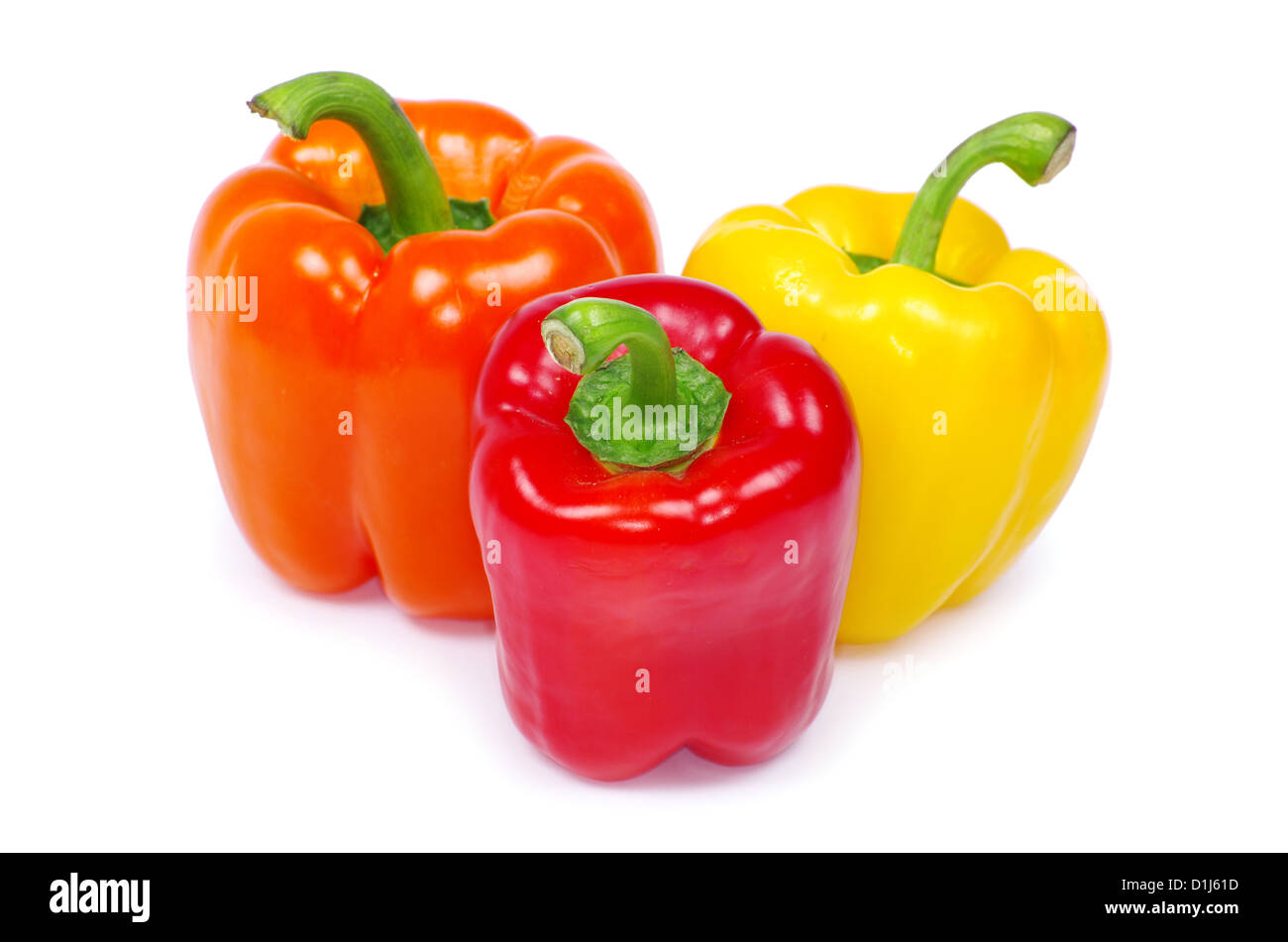 Colored pepper isolated on a white background Stock Photo - Alamy