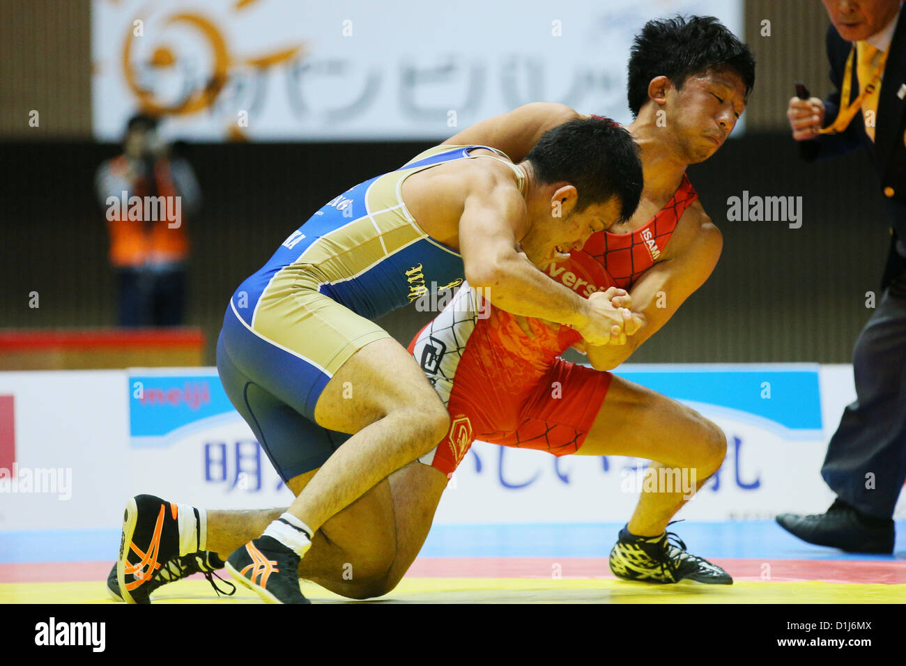 (L to R) Noriyuki Takatsuka, Shogo Maeda, December 22, 2012 - Wrestling : All Japan Wrestling ...