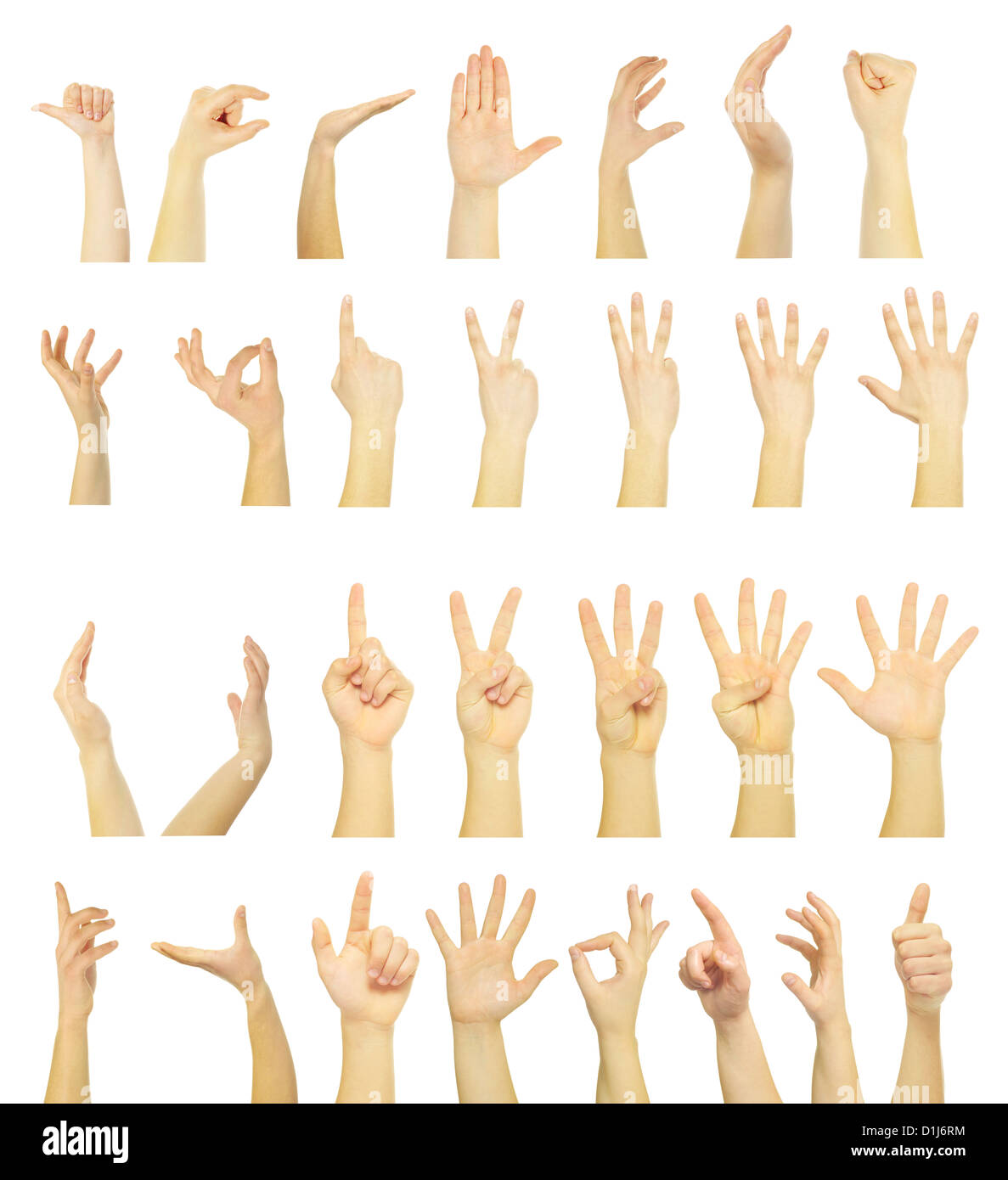 hands isolated on a white background Stock Photo - Alamy