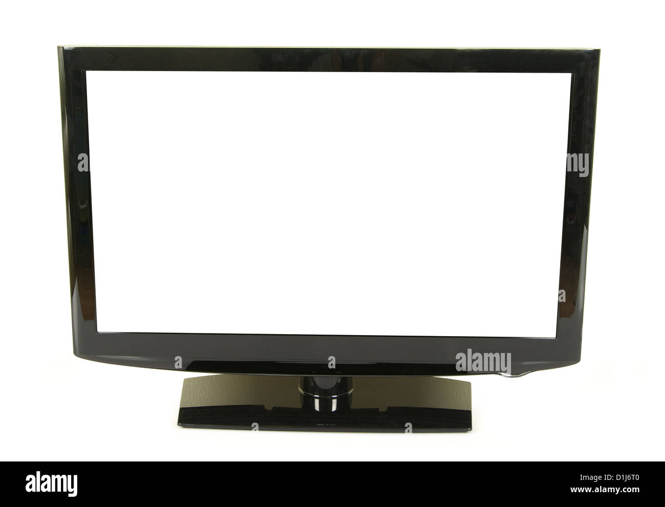 frontal view of widescreen lcd monitor isolated on white Stock Photo ...