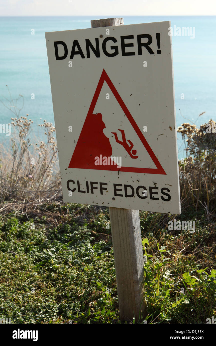 Warning Of Cliff Edges High Resolution Stock Photography and Images - Alamy