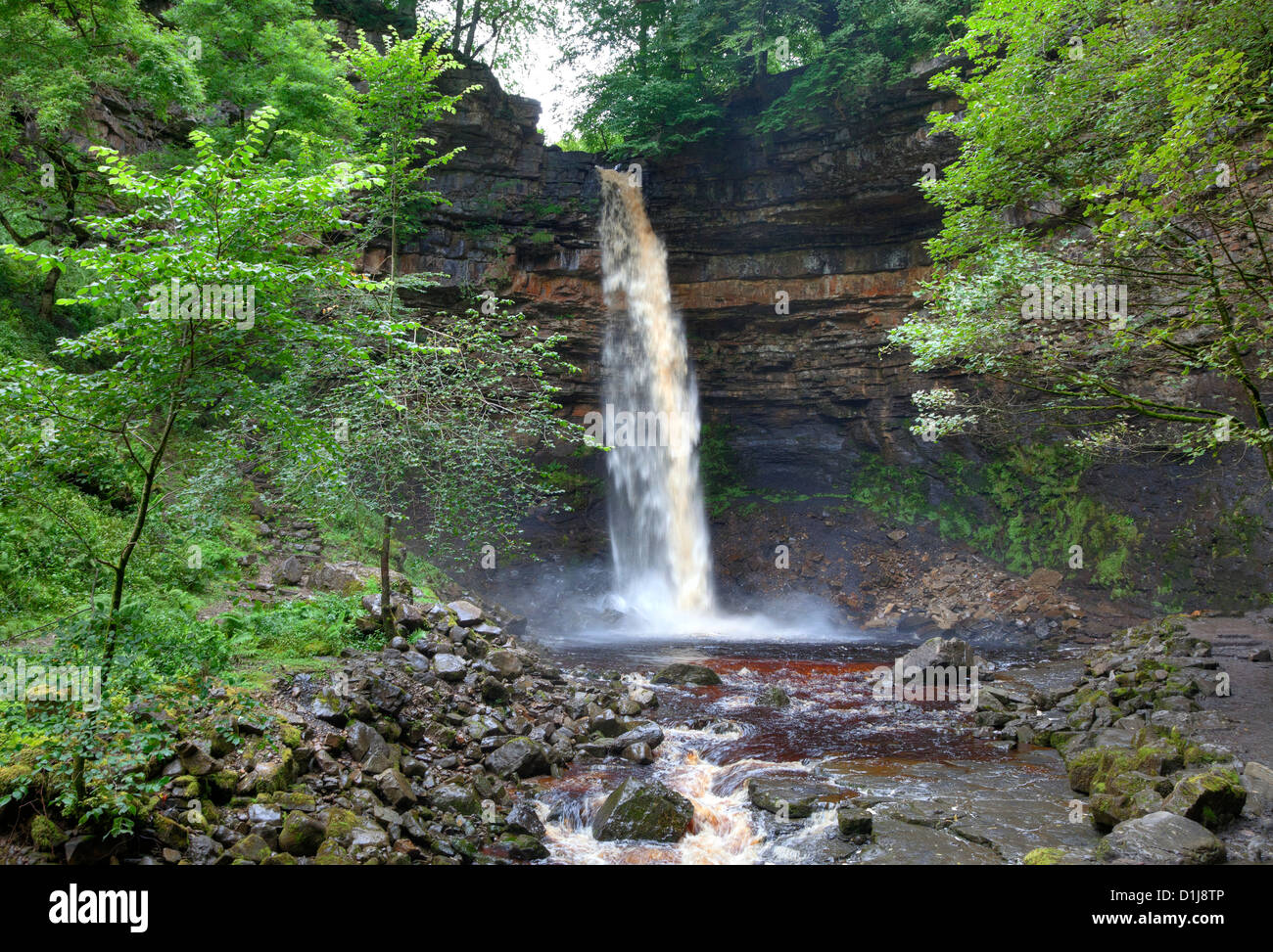 Hardraw Force waterfall, Yorkshire, England Stock Photo - Alamy