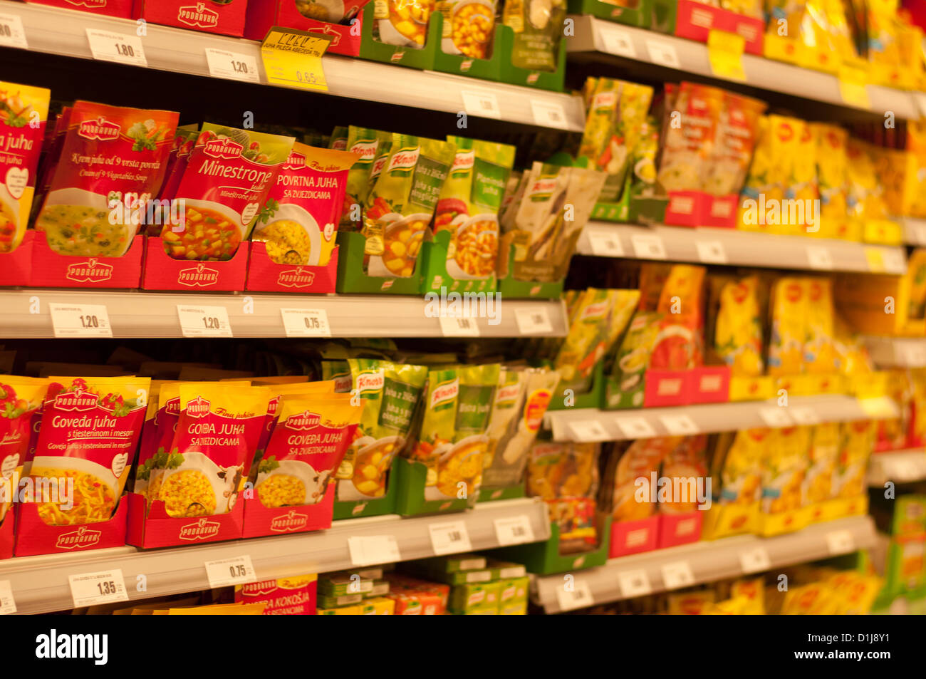 Shelf of soup hi-res stock photography and images - Alamy