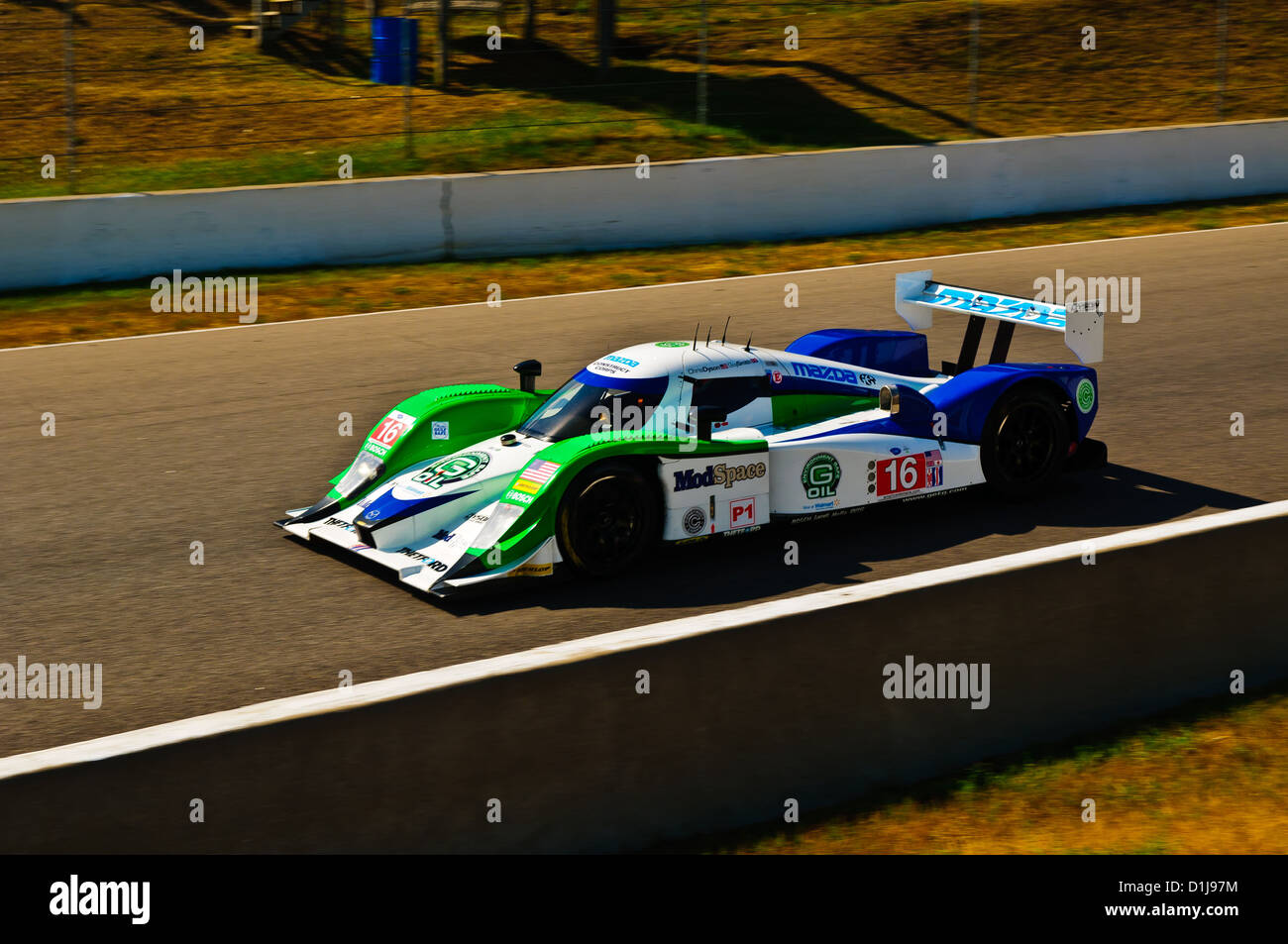 The Prototype Class winner Dyson Racing Aston Martin Lola takes to the ...