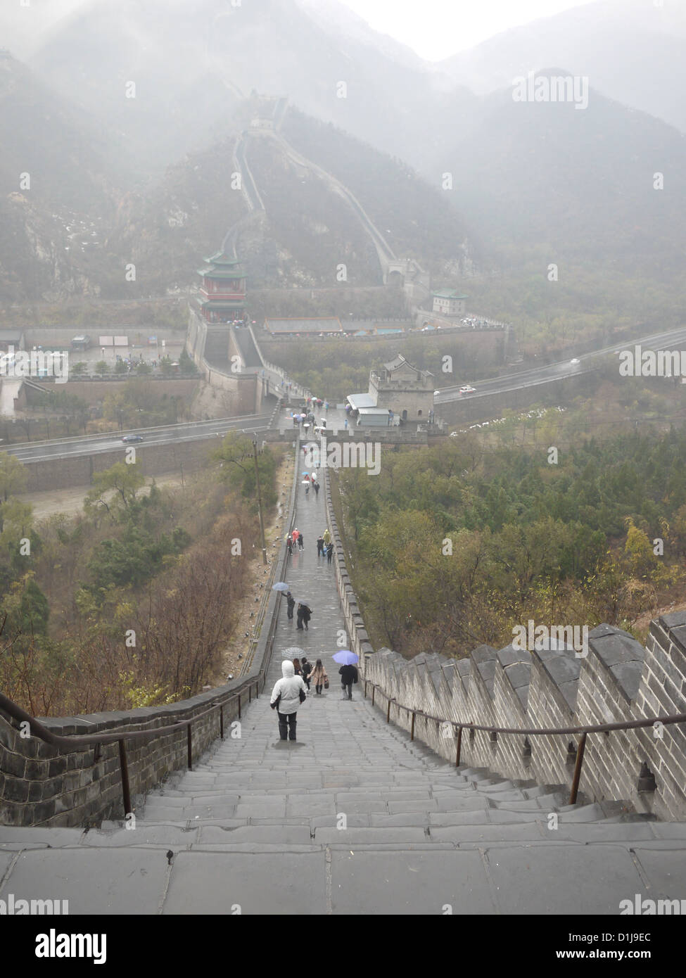steep slope stairs down Stock Photo - Alamy