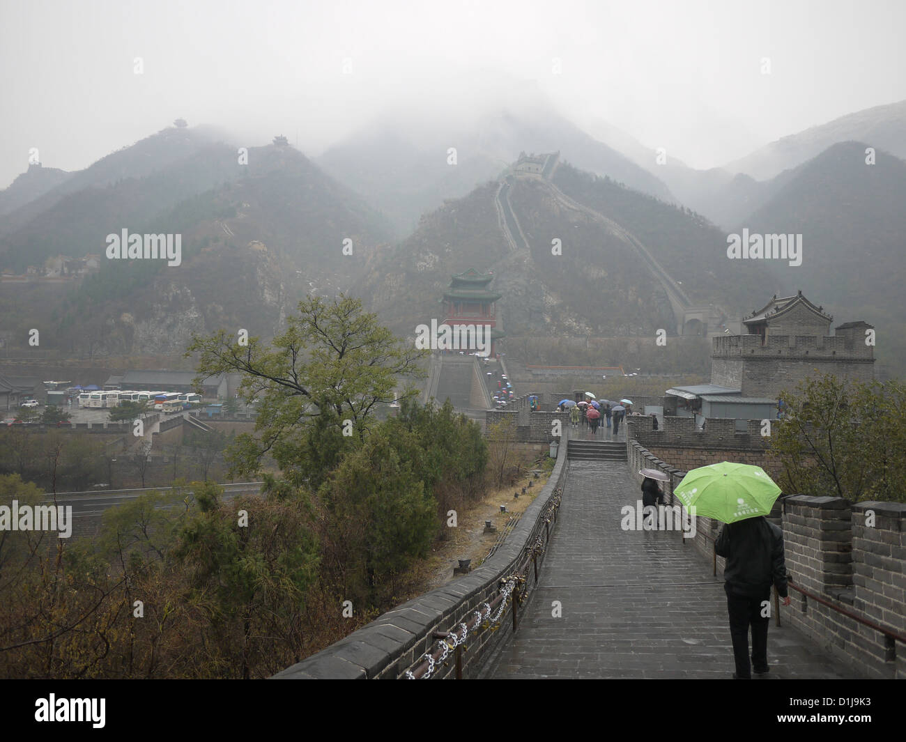 foggy rainy china great wall Stock Photo - Alamy