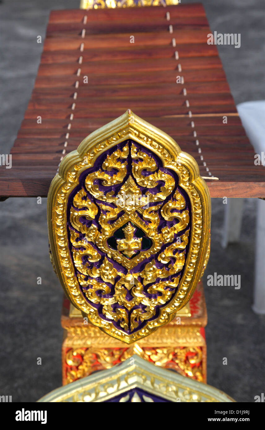 Details on Ranat Ek (traditional Thai xylophone Stock Photo - Alamy