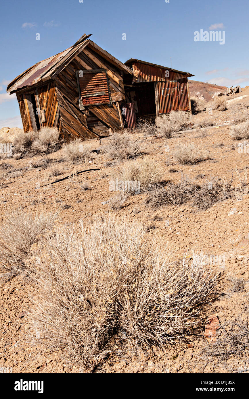 Old abandoned buildings in former gold mining boomtown turned ghost ...