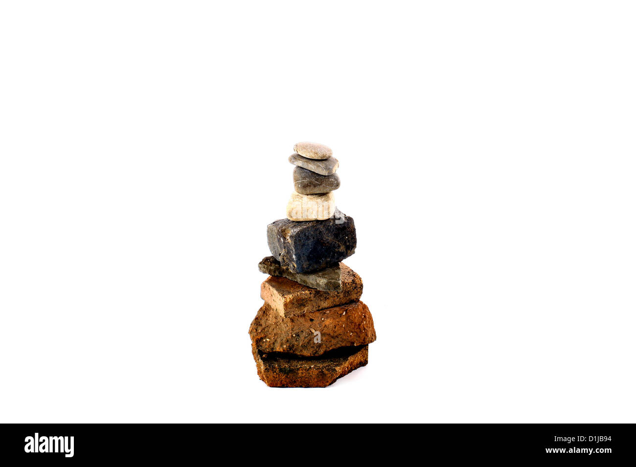 Pile of many stones isolated on white Stock Photo - Alamy