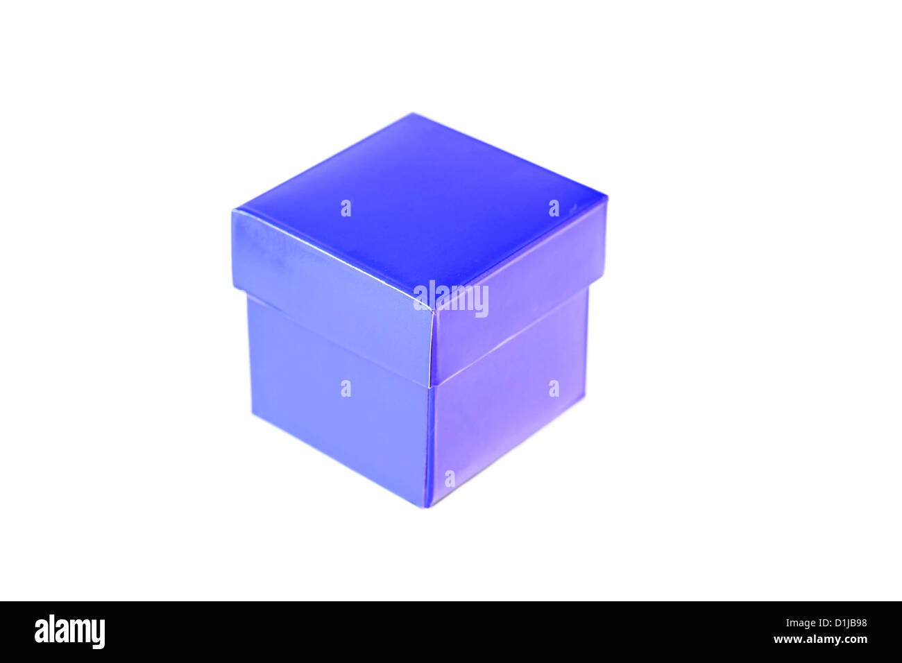 A small blue box isolated on white Stock Photo - Alamy