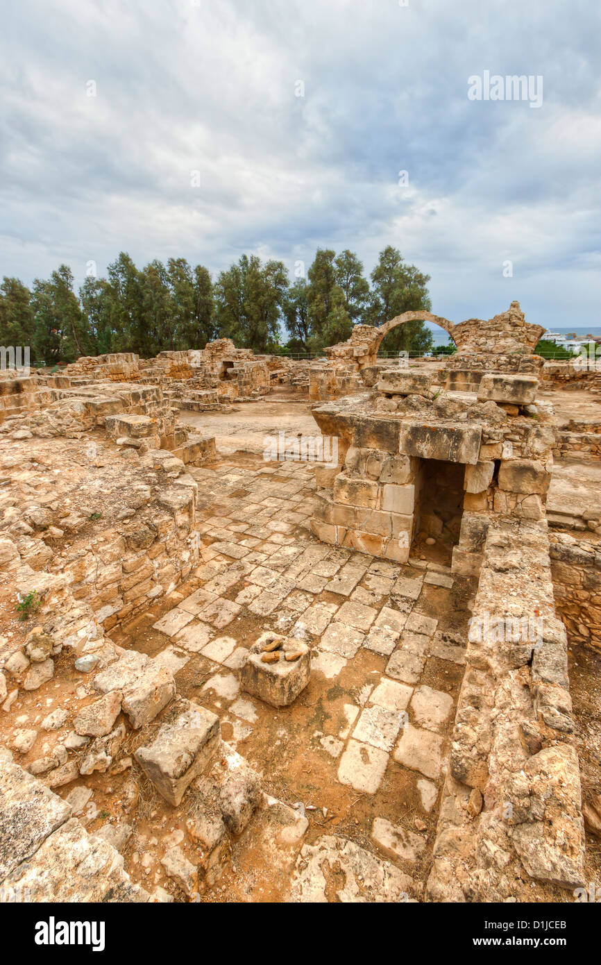 Saranda Colonoes castle, Paphos archaeological complex, Cyprus Stock ...