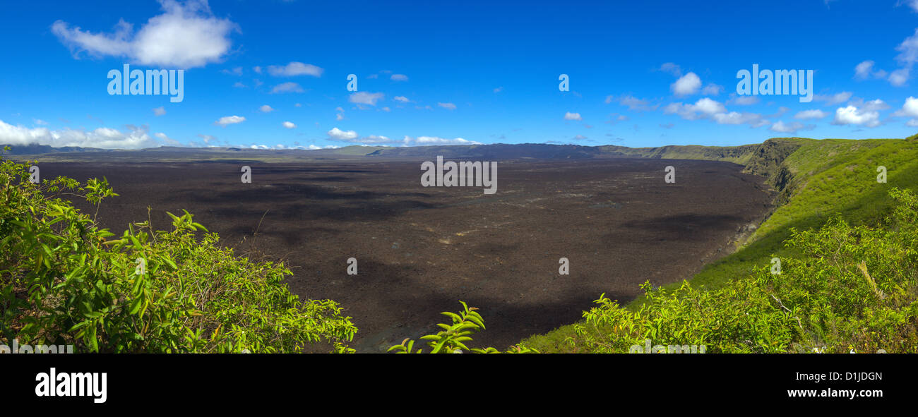 Sierra Negra Volcano on Isabela Island, Galapagos Islands Stock Photo ...
