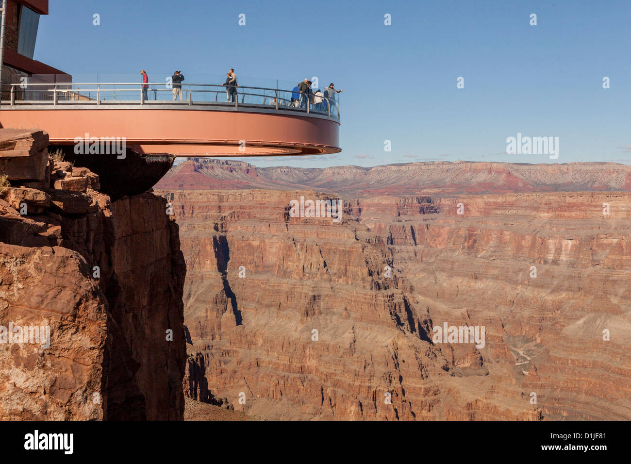 Skywalk in the Grand Canyon West Hualapai Nation Reservation, AZ Stock ...