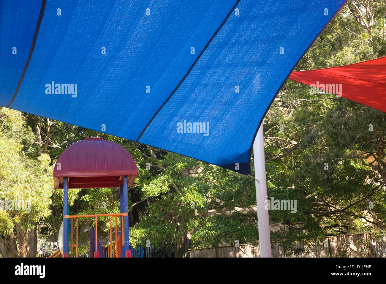 australian playground with shade cover to protect children from the sun ...