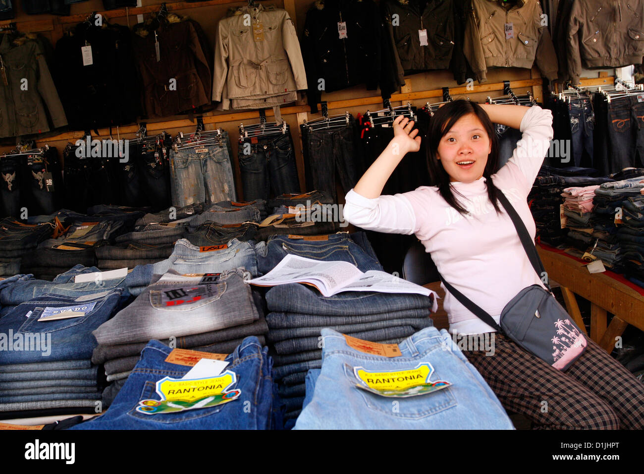 The Vietnamese community Dragon market Cheb Czech Republic Stock Photo ...