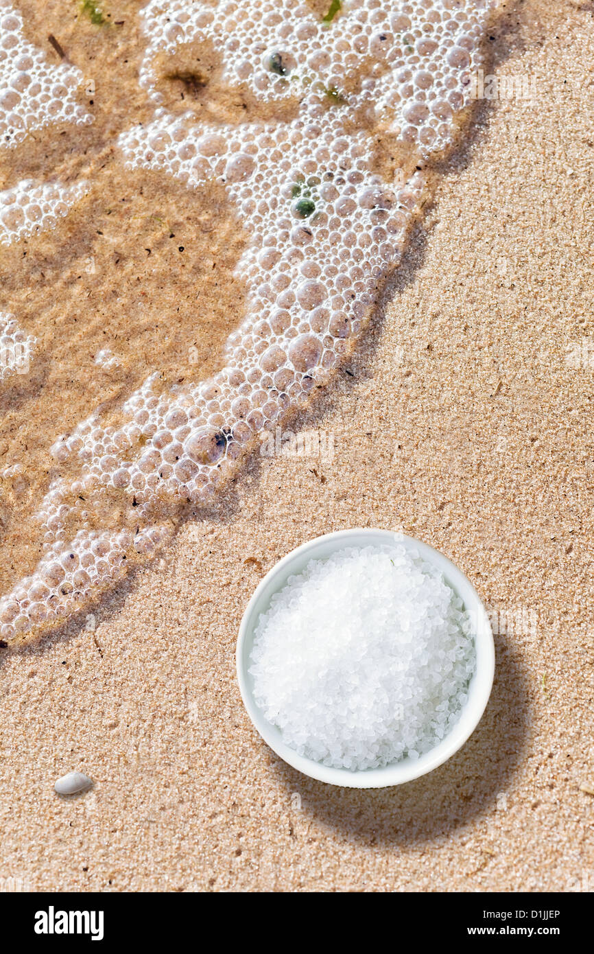 sea salt on a sand of sea beach Stock Photo - Alamy