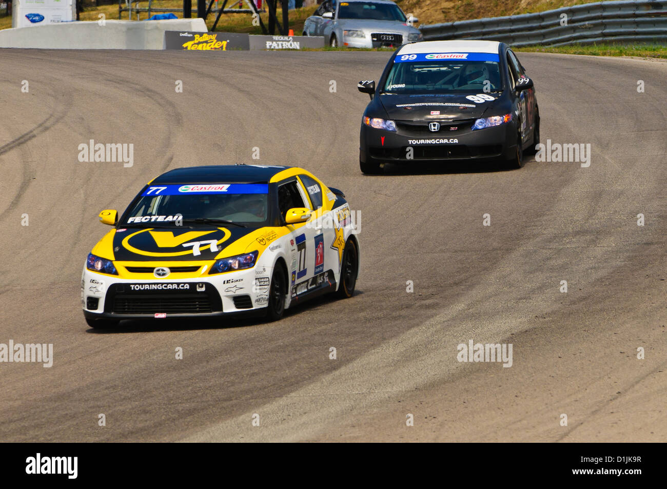 A Honda Civic competes in the CTCC Canadian Touring Car Championship at ...