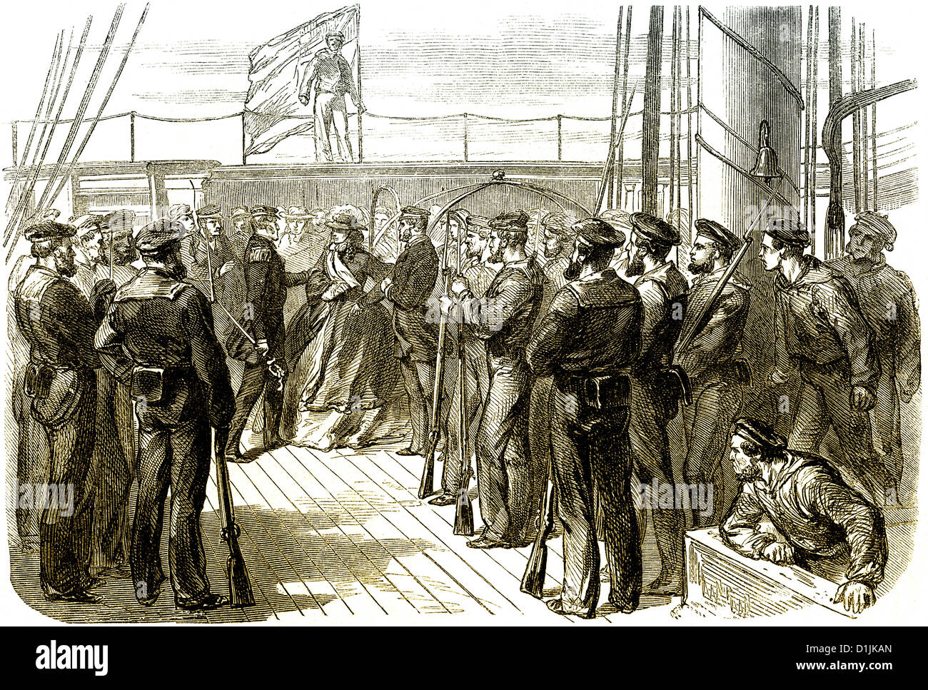 Trent Affair, Mason and Slidell Affair, 1861, the USS San Jacinto ...