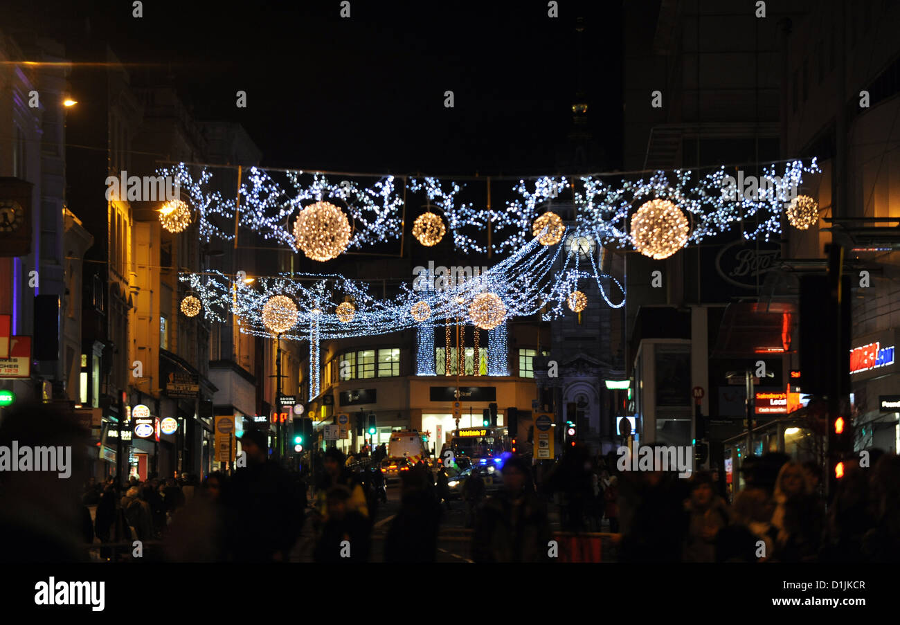 Christmas lights in Brighton 2012 Stock Photo - Alamy