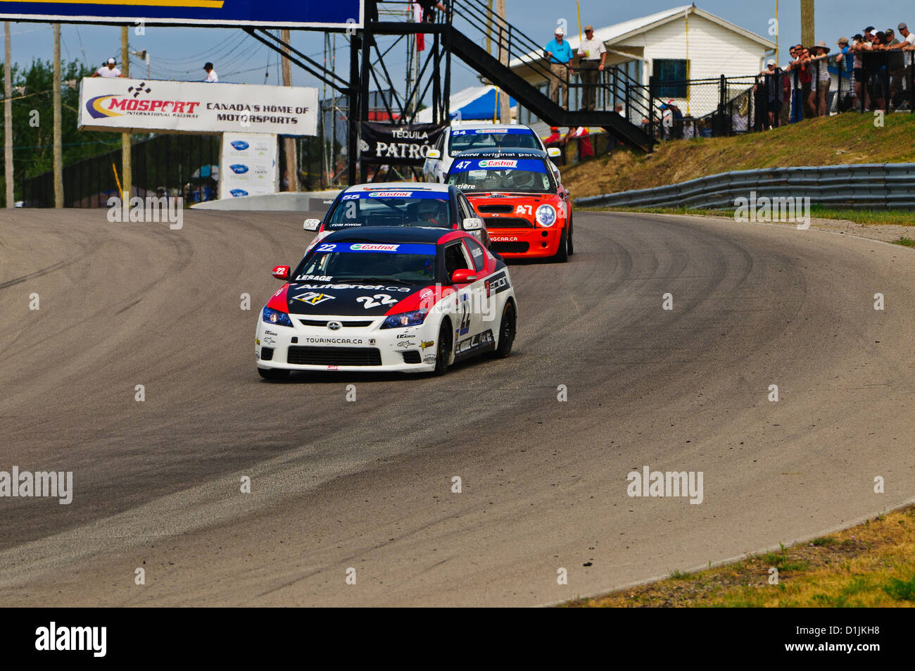 A Honda Civic competes in the CTCC Canadian Touring Car Championship at ...