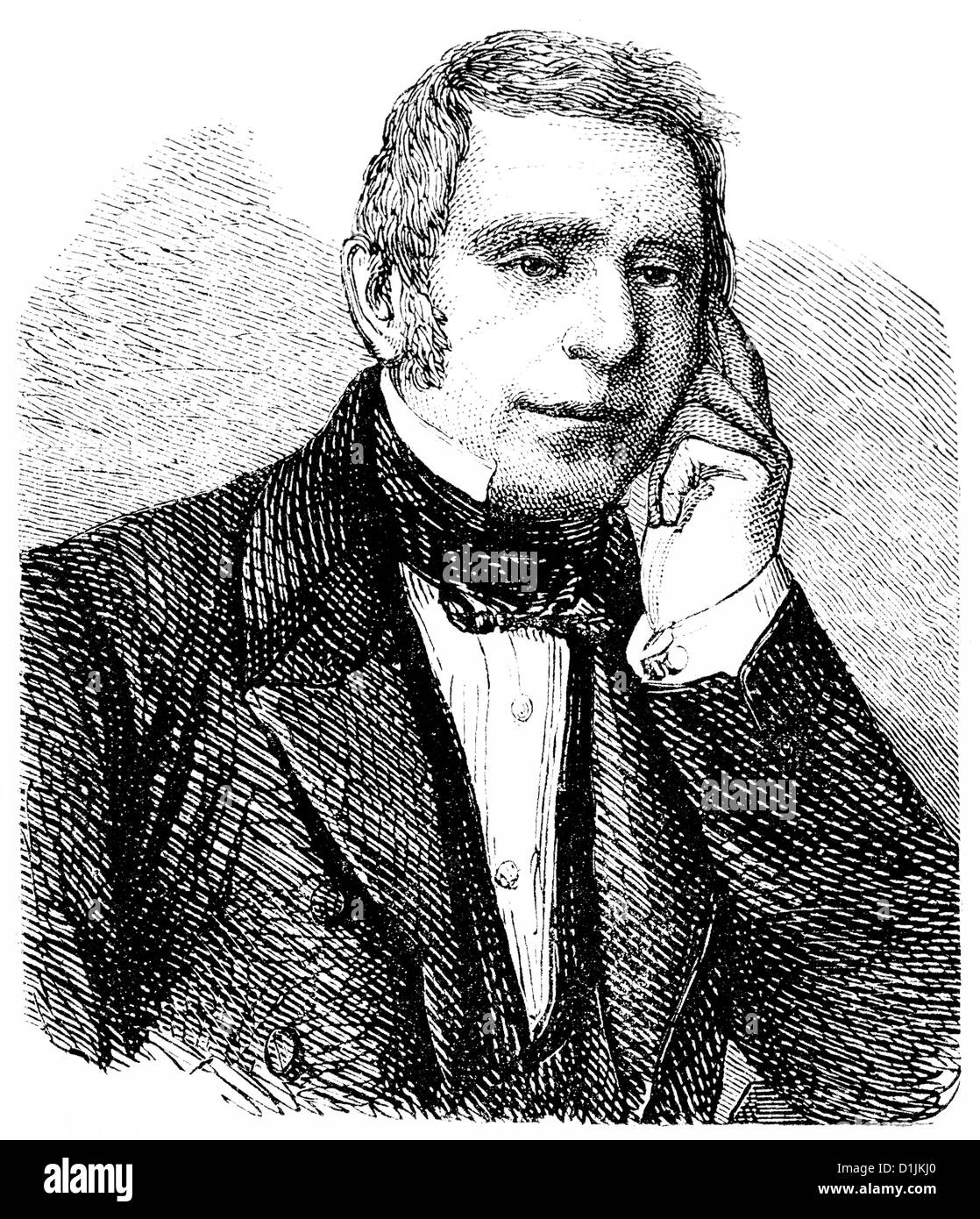 portrait of Augustin Eugène Scribe, 1791 - 1861, a French playwright ...