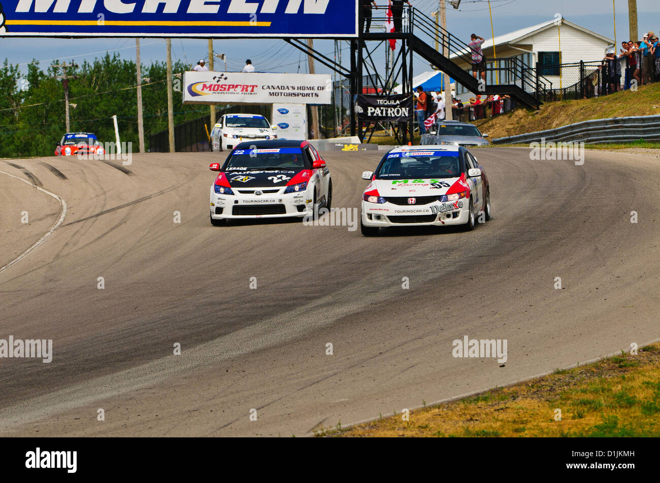 A Honda Civic competes in the CTCC Canadian Touring Car Championship at ...