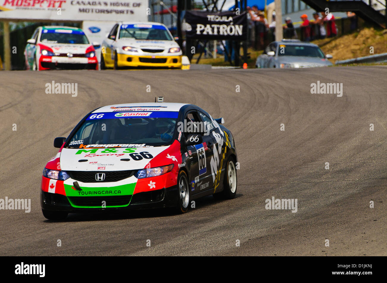 A Honda Civic competes in the CTCC Canadian Touring Car Championship at ...