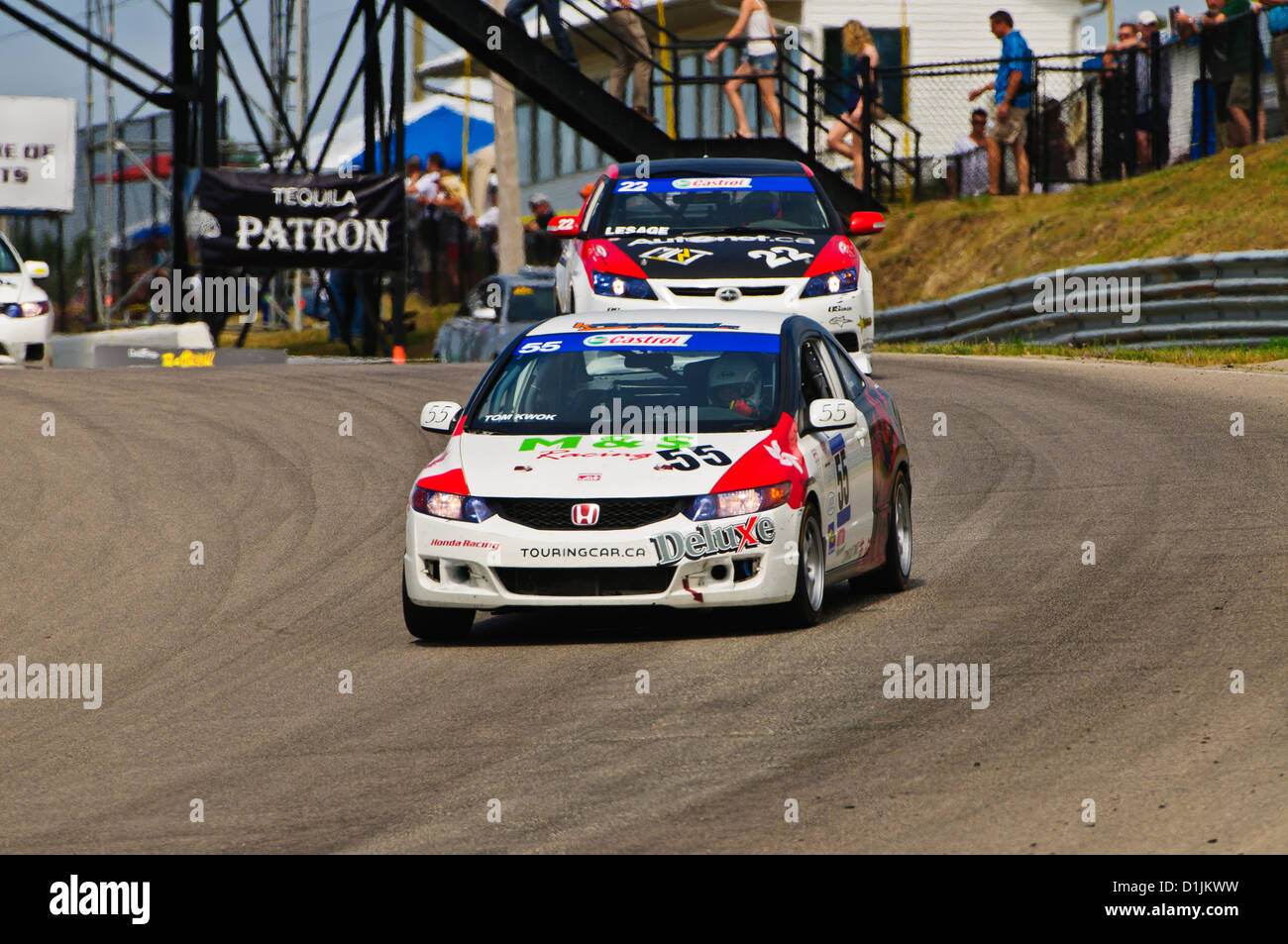 A Honda Civic competes in the CTCC Canadian Touring Car Championship at ...