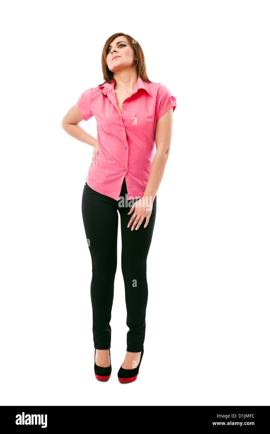 Full length portrait of a beautiful woman posing in studio Stock Photo ...