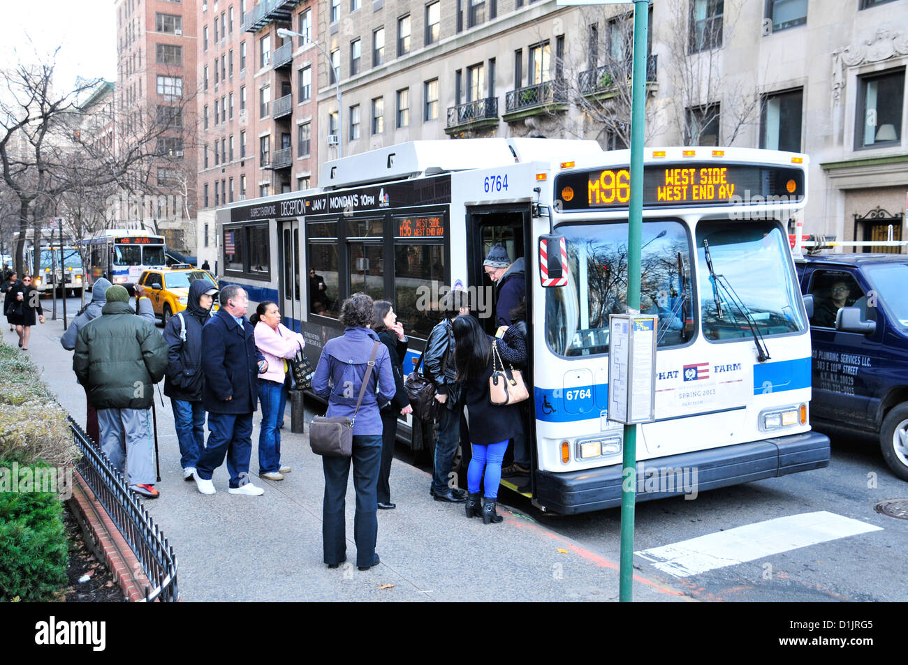 New York City Public Transportation M96 Crosstown MTA Bus on 5 th ...