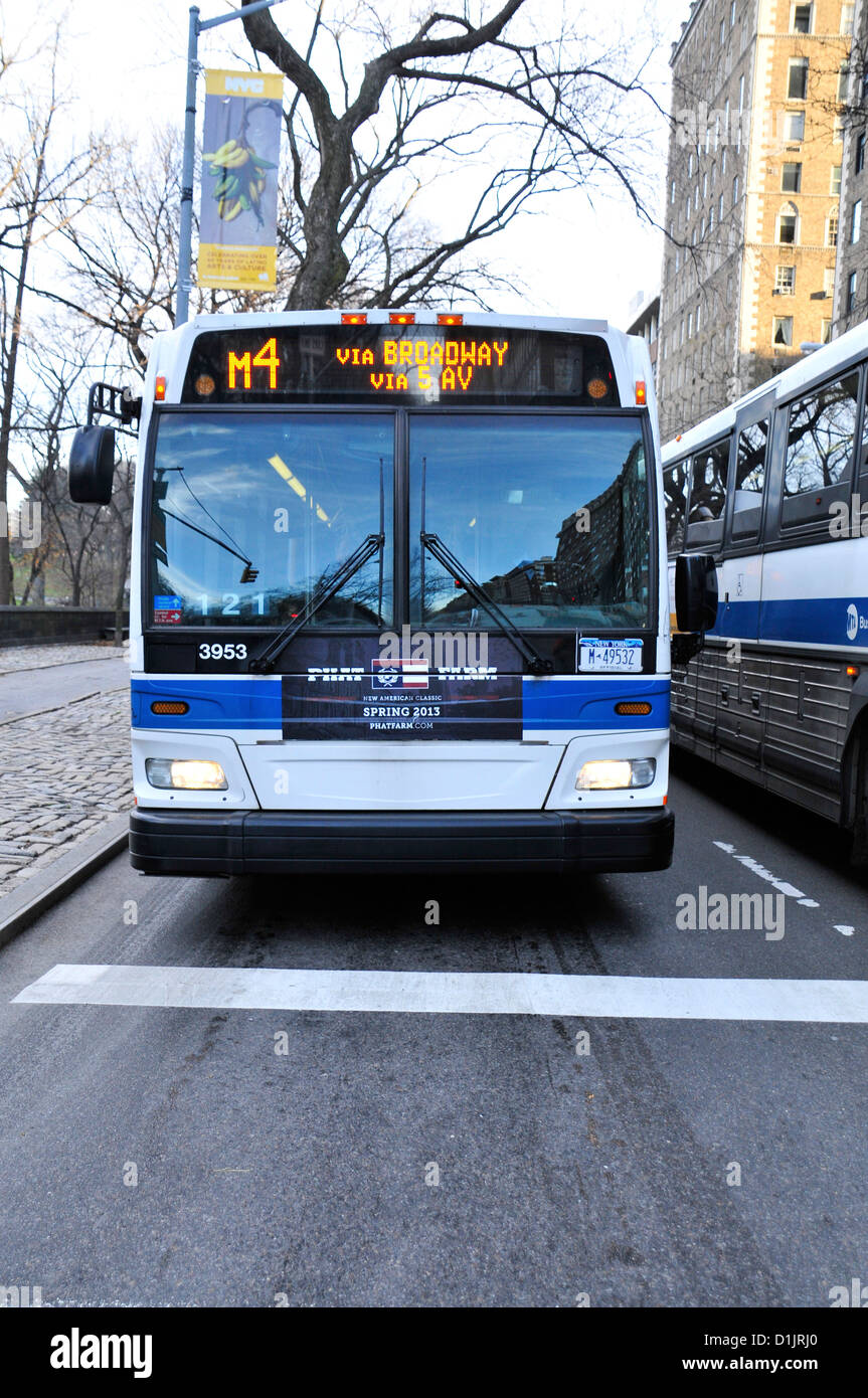 New york city public transportation m4 mta bus hi-res stock photography ...