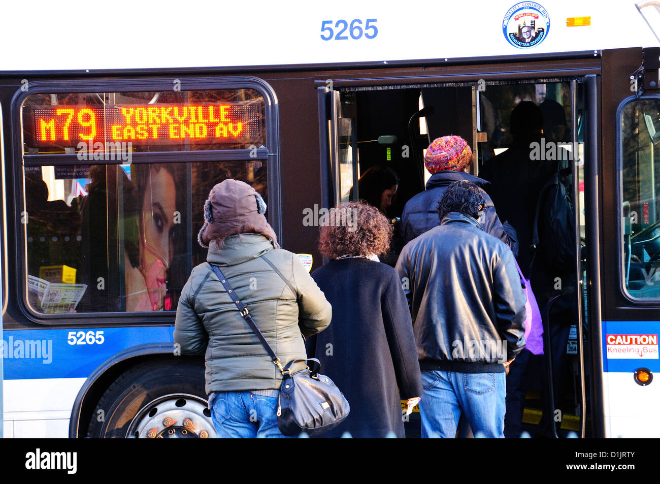 New York City Public Transportation M79 Crosstown MTA Bus on the Upper ...