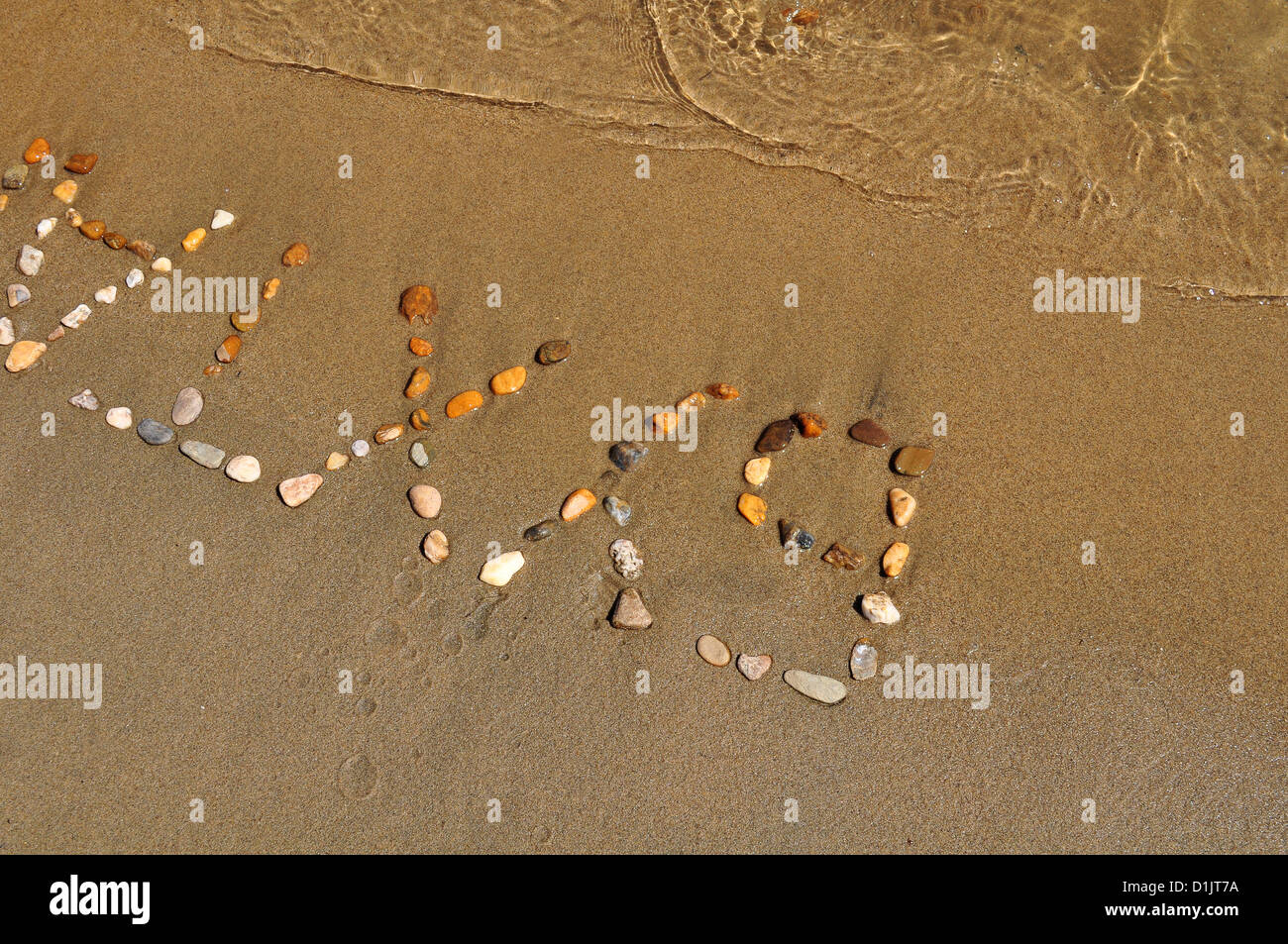 Pebble writing hi-res stock photography and images - Alamy