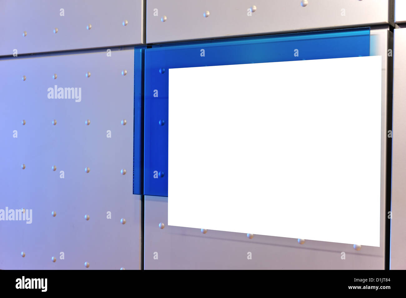 Interior design with modern buildings with empty lights hi-res stock ...